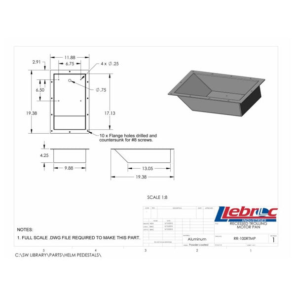 Recess Trolling Motor Pan - Llebroc Marine Seating