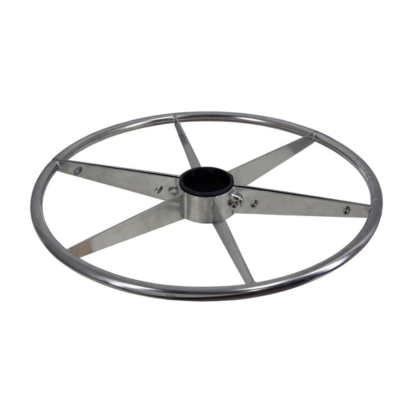 Pedestal Full Ring Footrest – 316 Stainless Steel - Llebroc Marine Seating